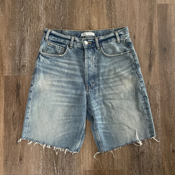 Zara | Shorts | Zara Mens Distressed Blue Jean Shorts | Poshmark